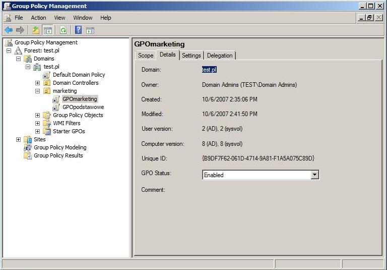 29.zasady grupy GPO (Group Policy Object) :: Technikal